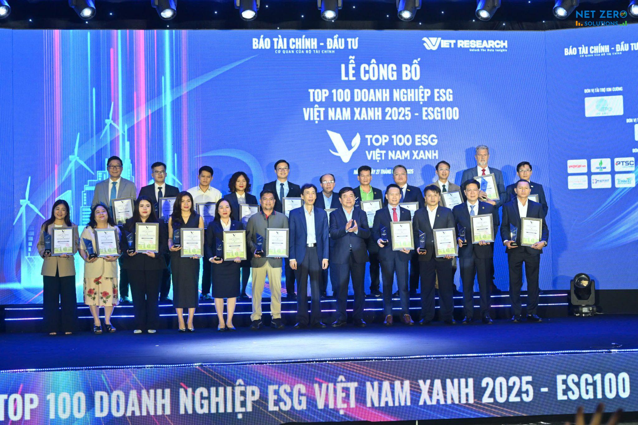 Danh sách TOP 100 doanh nghiệp ESG Việt Nam Xanh 2025